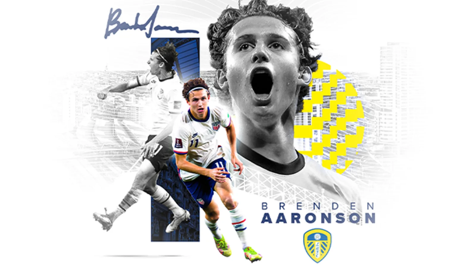 Leeds United sign promising American footballer Brenden Aaronson from ...