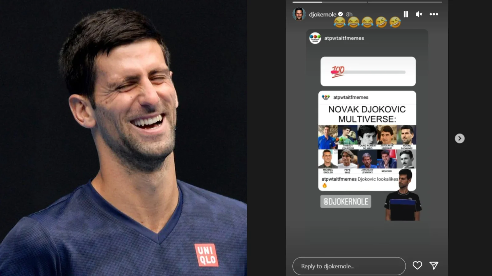 Novak Djokovic reacts after seeing doppelgangers in 'Djokovic ...