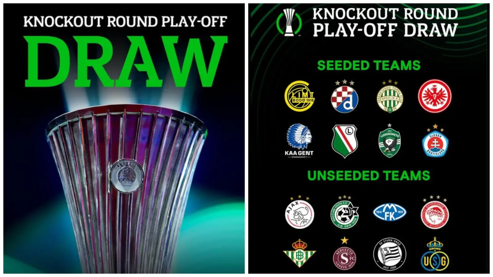 Conference League Knockout Round Draws 2024-24: Union SG to face Frankfurt!